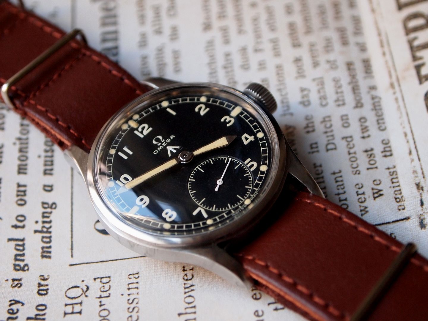 WWII Omega W.W.W. on New Leather Nato - Pic Heavy! | WatchUSeek Watch ...
