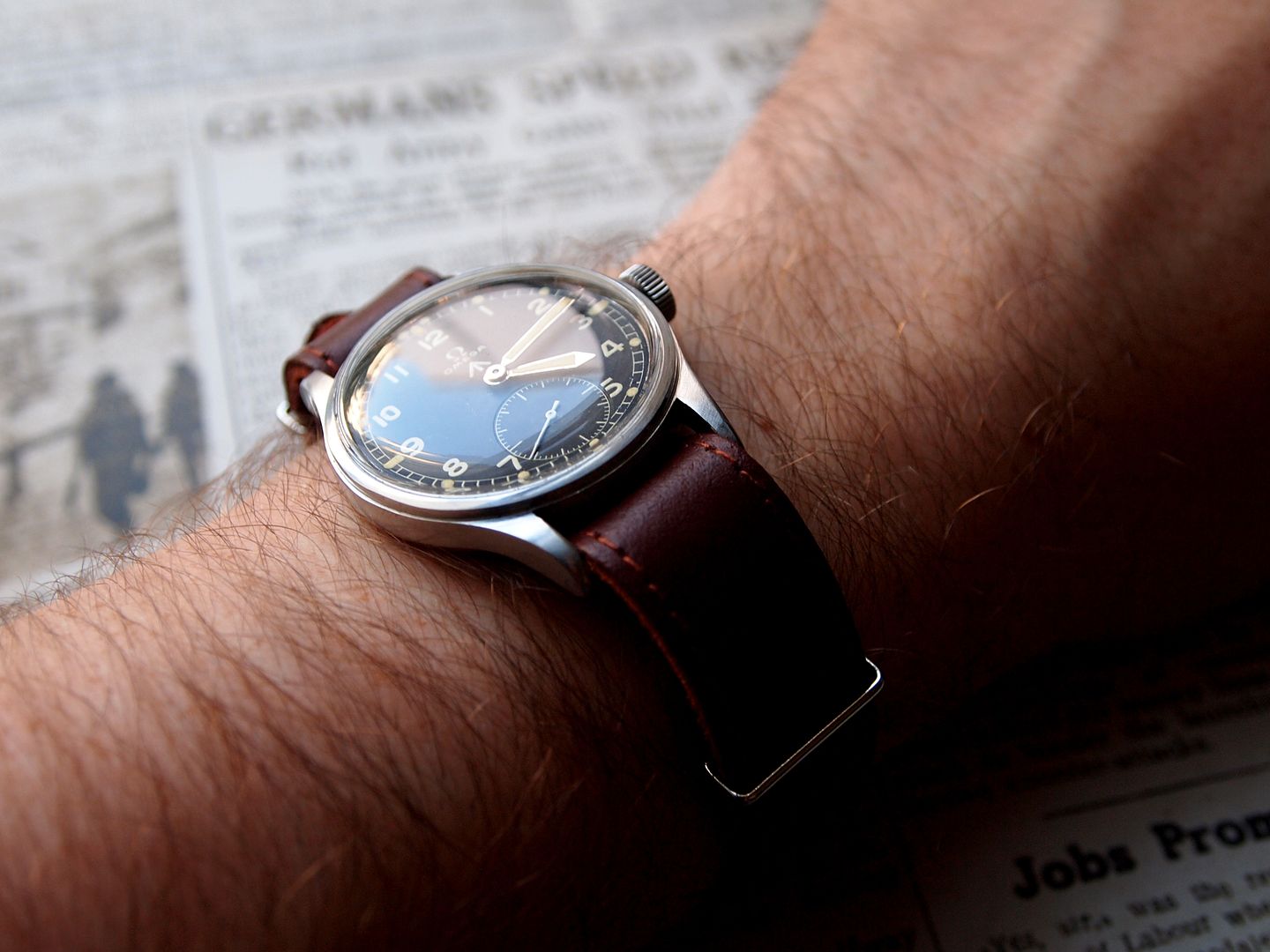 WWII Omega W.W.W. on New Leather Nato - Pic Heavy! | WatchUSeek Watch ...